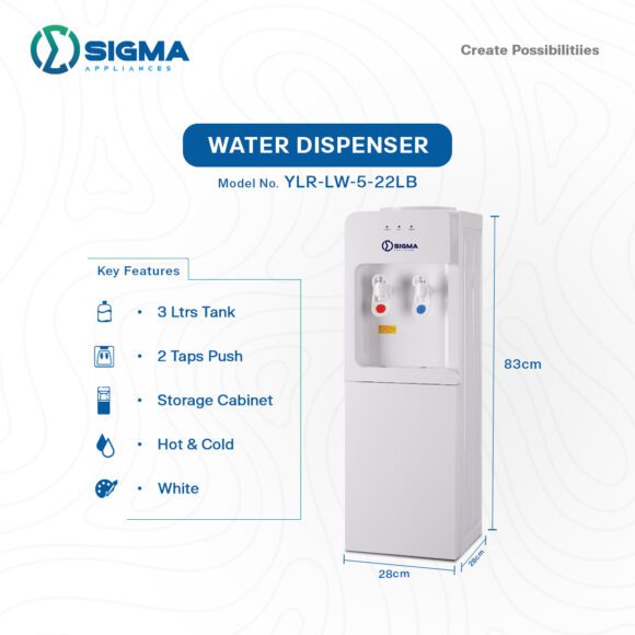 YLR-LW-5-22LB Water Dispenser – 2 Taps (Hot & Cold) – Efficient ...